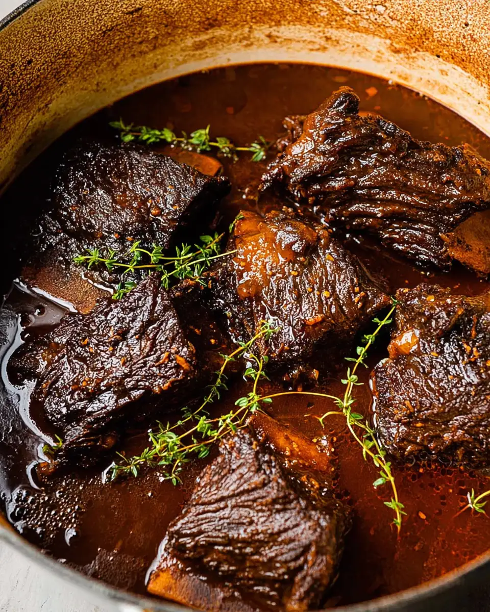 Simple Braised Short Ribs Recipe in Dutch Oven